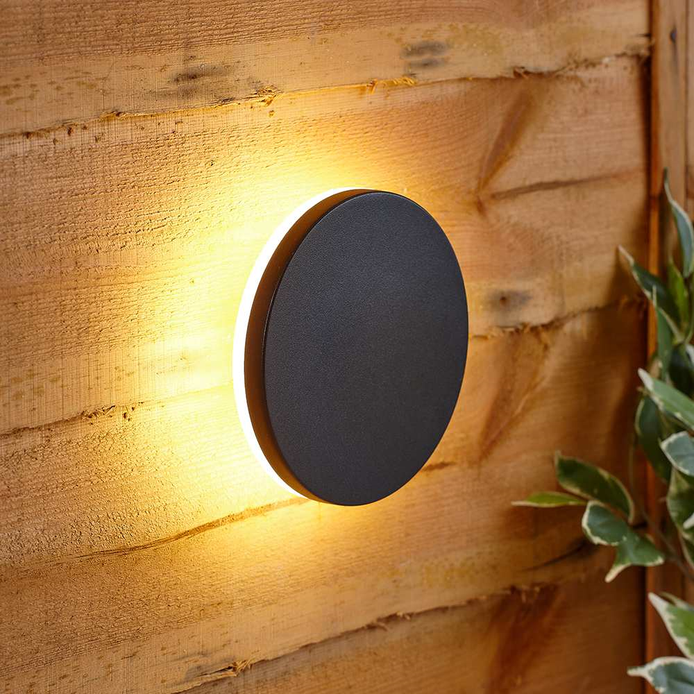 Eclipse Effect Black LED Wall Light - Trueshopping